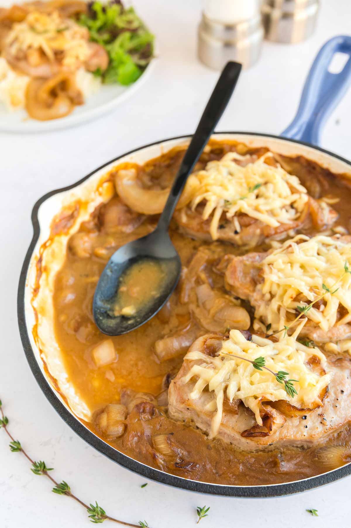 French Onion Smothered Pork Chops Recipe - West Via Midwest