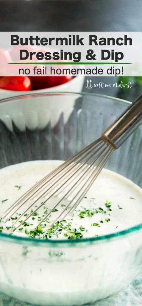 No Fail Buttermilk Ranch Dressing and Dip - West Via Midwest