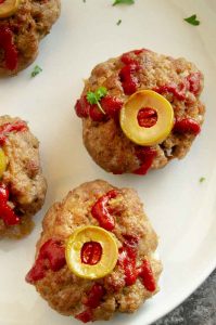 Creepy Eyeball Meatballs: Festive Halloween Food - West Via Midwest