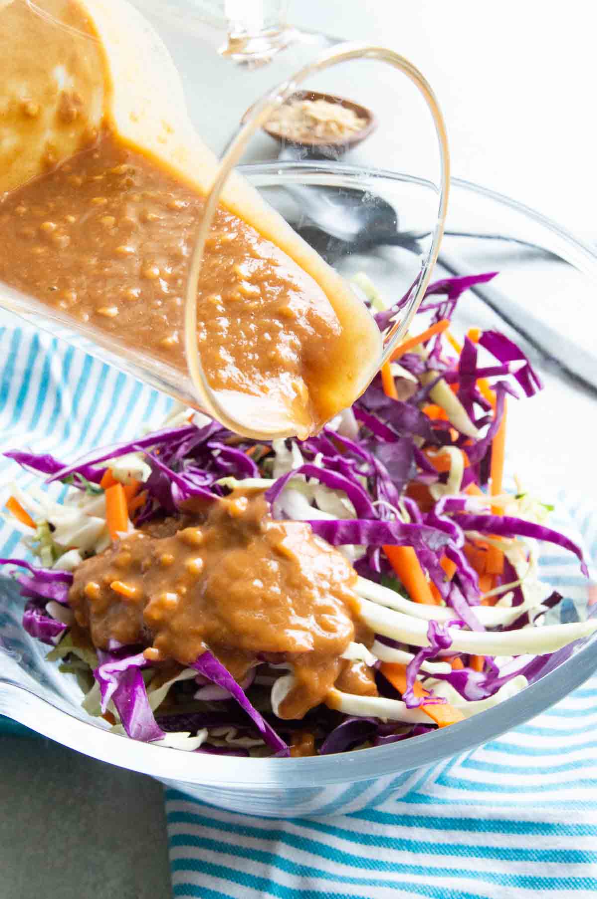 Asian Cabbage Salad: Cookout Food Side Dish - West Via Midwest