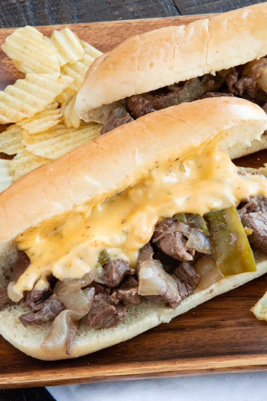 Instant Pot Philly Cheesesteak Recipe with Beer Cheese Sauce - West Via ...