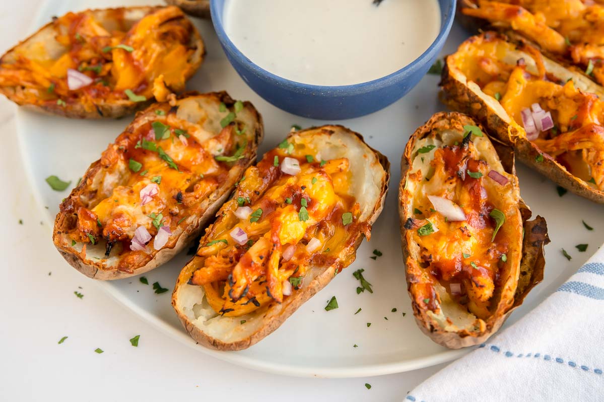 BBQ Chicken Potato Skins - West Via Midwest