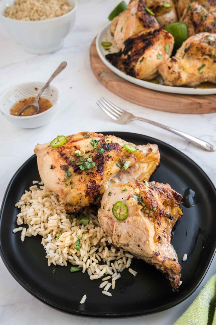Thai Style Grilled Chicken w Thai Style Dipping Sauce - West Via Midwest